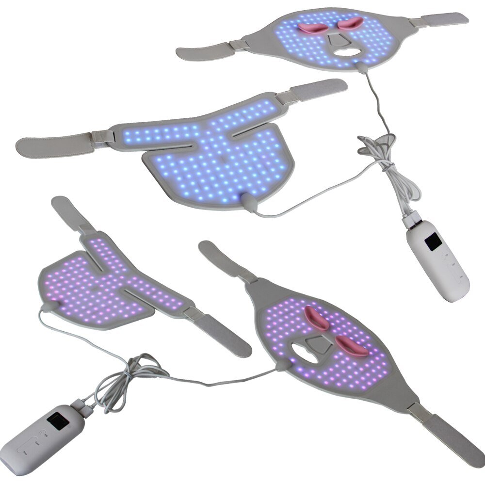 Silicone LED Mask Face Beauty LED Facial Mask Therapy LED Red Light ...