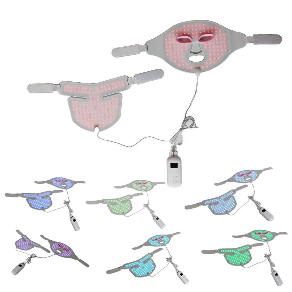 Silicone LED Mask Face Beauty LED Facial Mask Therapy LED Red Light ...