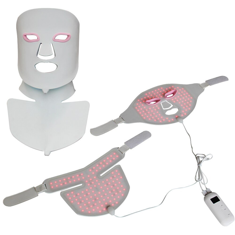 Silicone LED Mask Face Beauty LED Facial Mask Therapy LED Red Light ...